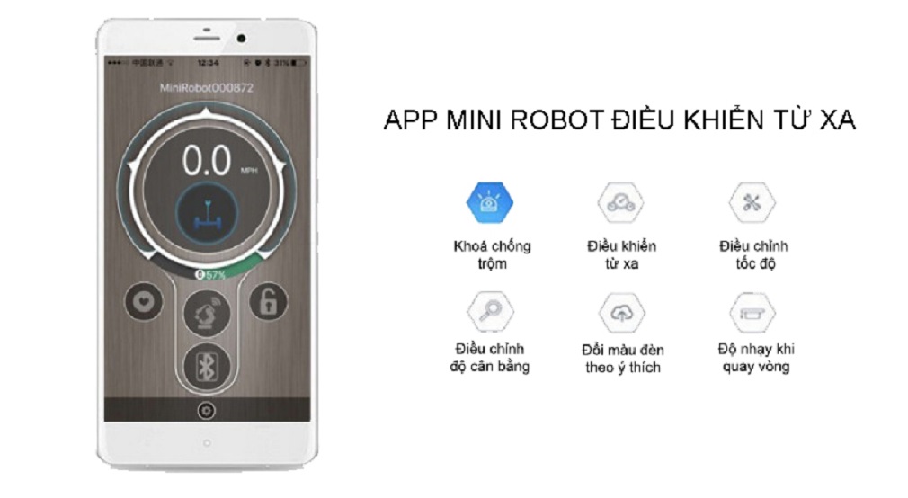 Xe Điện Cân Bằng Thông Minh Mini ROBOT MONORIM